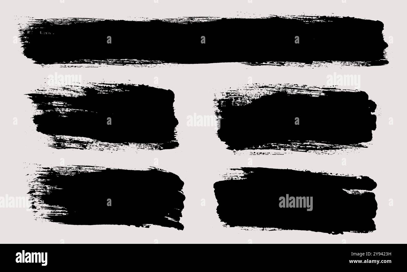 Long grunge brush strokes Stock Vector Images - Alamy