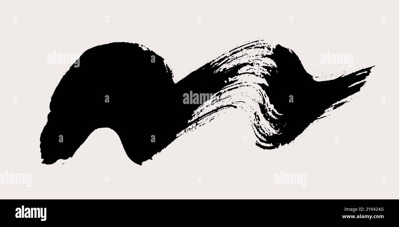 Brush stroke vector. Painted waves and curves Stock Vector Image & Art ...