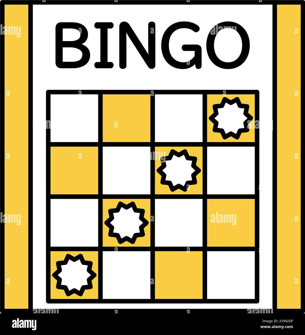 Bingo card icons in a row, Vector Illustration Stock Vector Image & Art ...