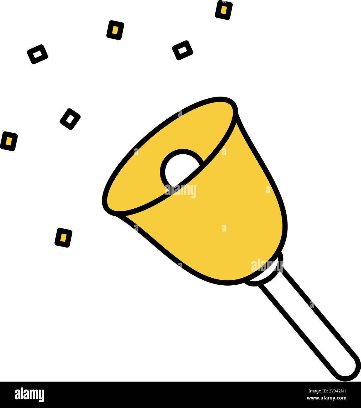 Icons of lively bells and confetti, Vector Illustration Stock Vector ...