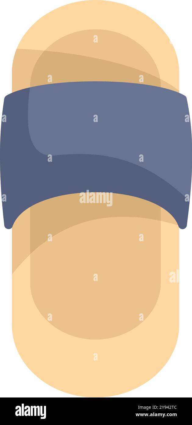 This simple vector illustration features a single japanese wooden geta ...