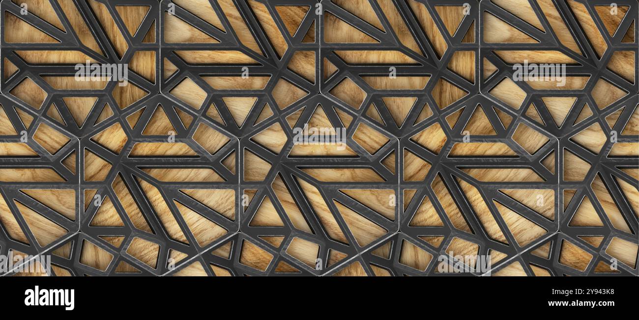 A meticulously designed 3D geometric pattern featuring intertwined ...