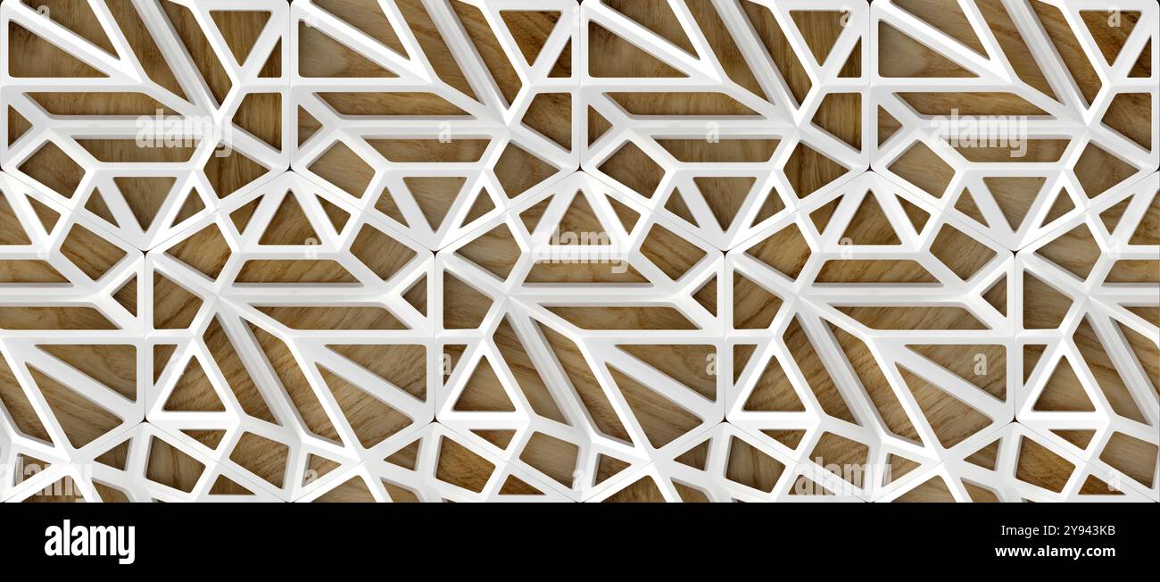 A seamless 3D geometric pattern featuring a striking combination of ...