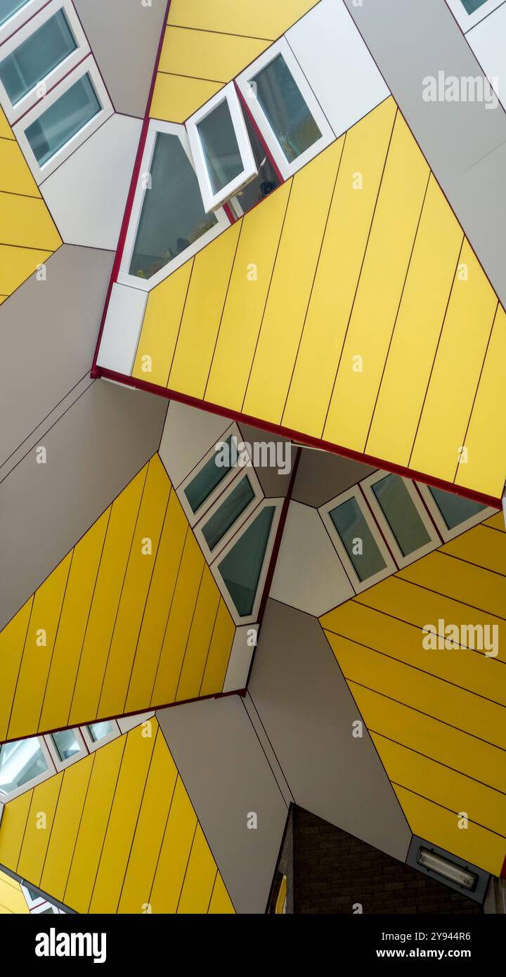 A geometric and abstract perspective of Rotterdam's iconic Cube Houses ...