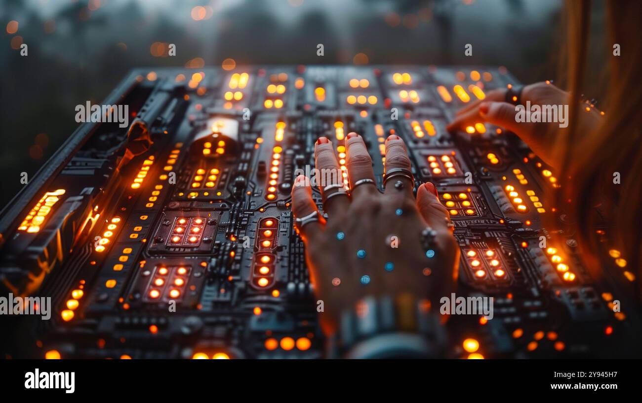 Metaphorical representation of human connection with modern cyber ...