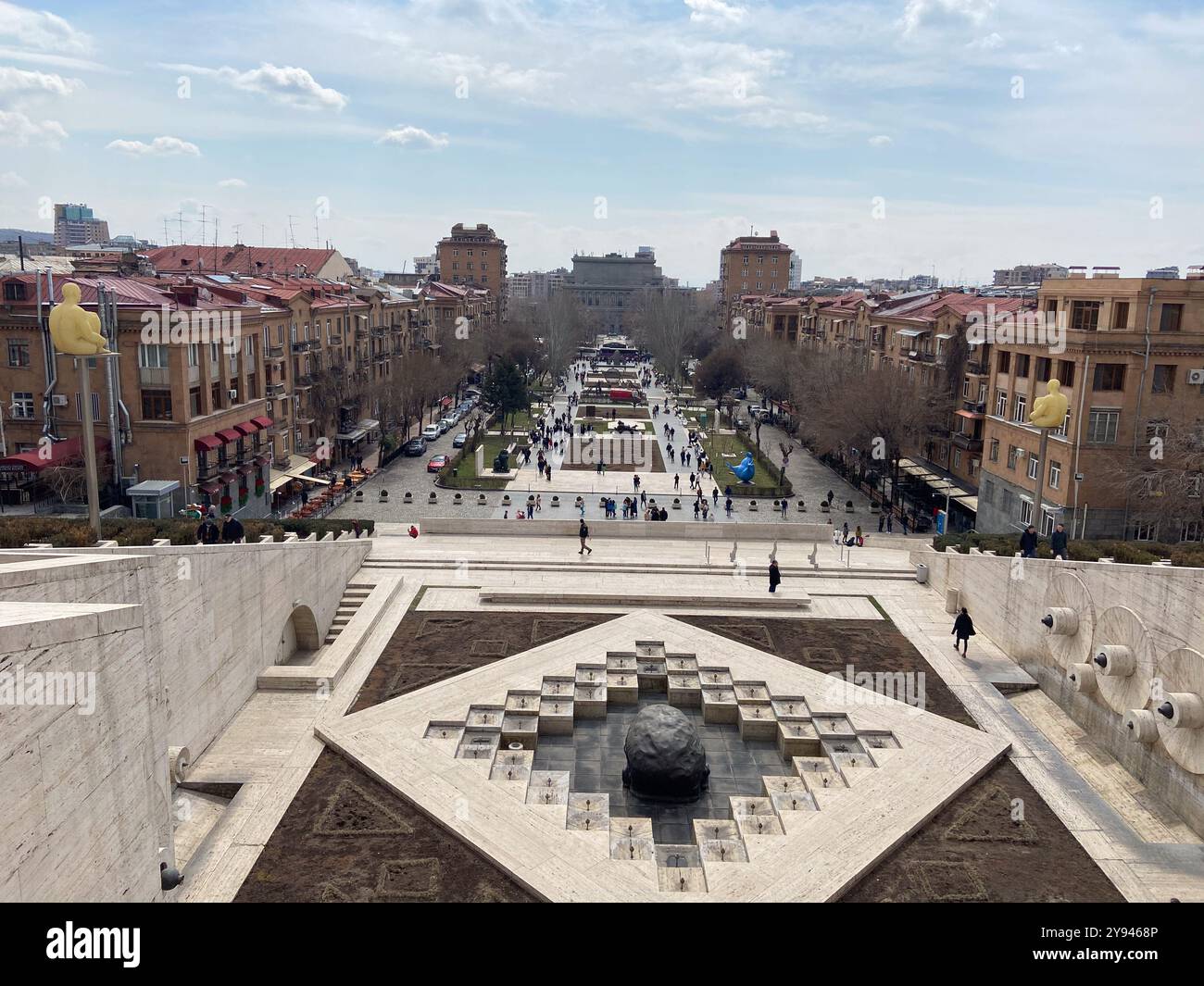 26 March 2022, Yerevan, Armenia: Views of Alexander Tamanyan Park from ...