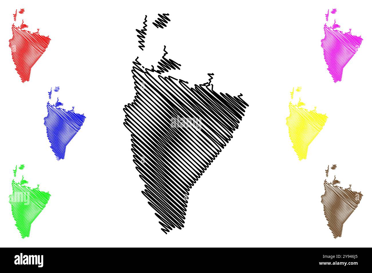 Circular head outline map hi-res stock photography and images - Alamy