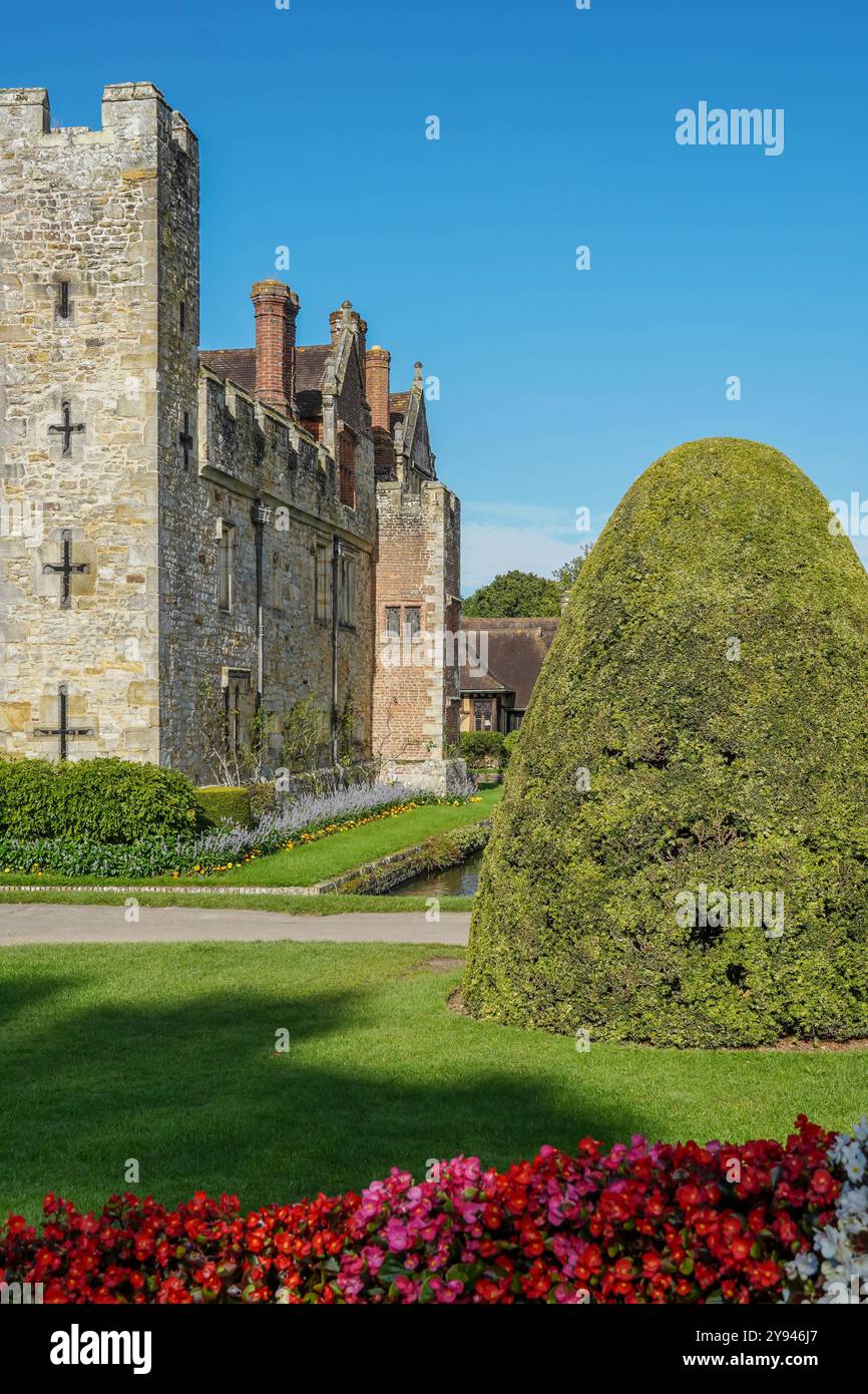 Hever, UK. 4 Oct 2024. Around the grounds and exterior of 13th century ...