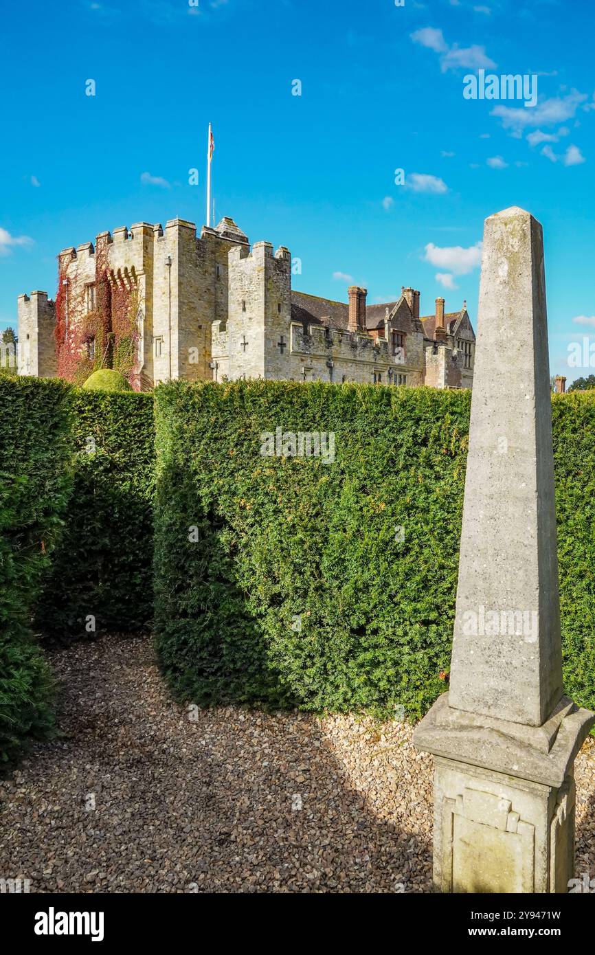 Hever, UK. 4 Oct 2024. Around the grounds and exterior of 13th century ...