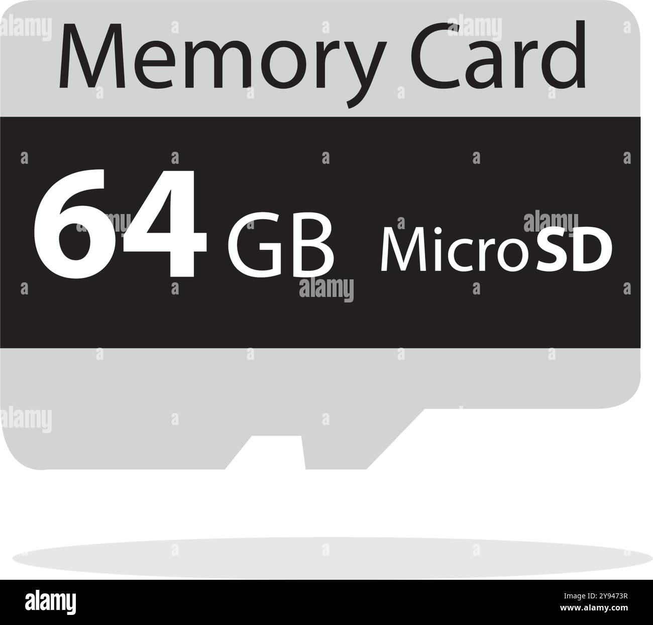 Memory Card Micro SD. 64 GB. Vector stock illustration Stock Vector ...