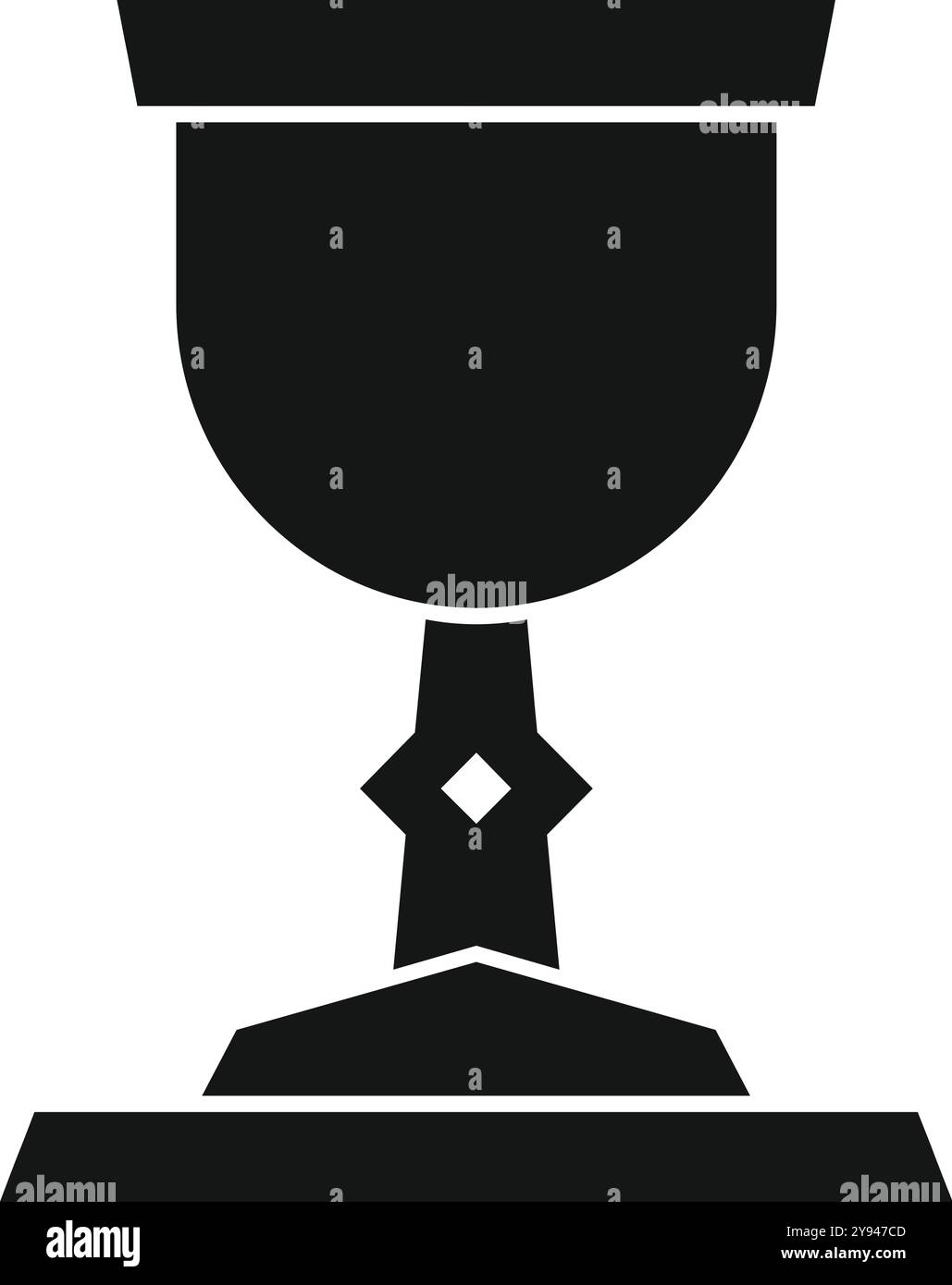 Simple vector illustration of an ancient ceremonial chalice standing on ...