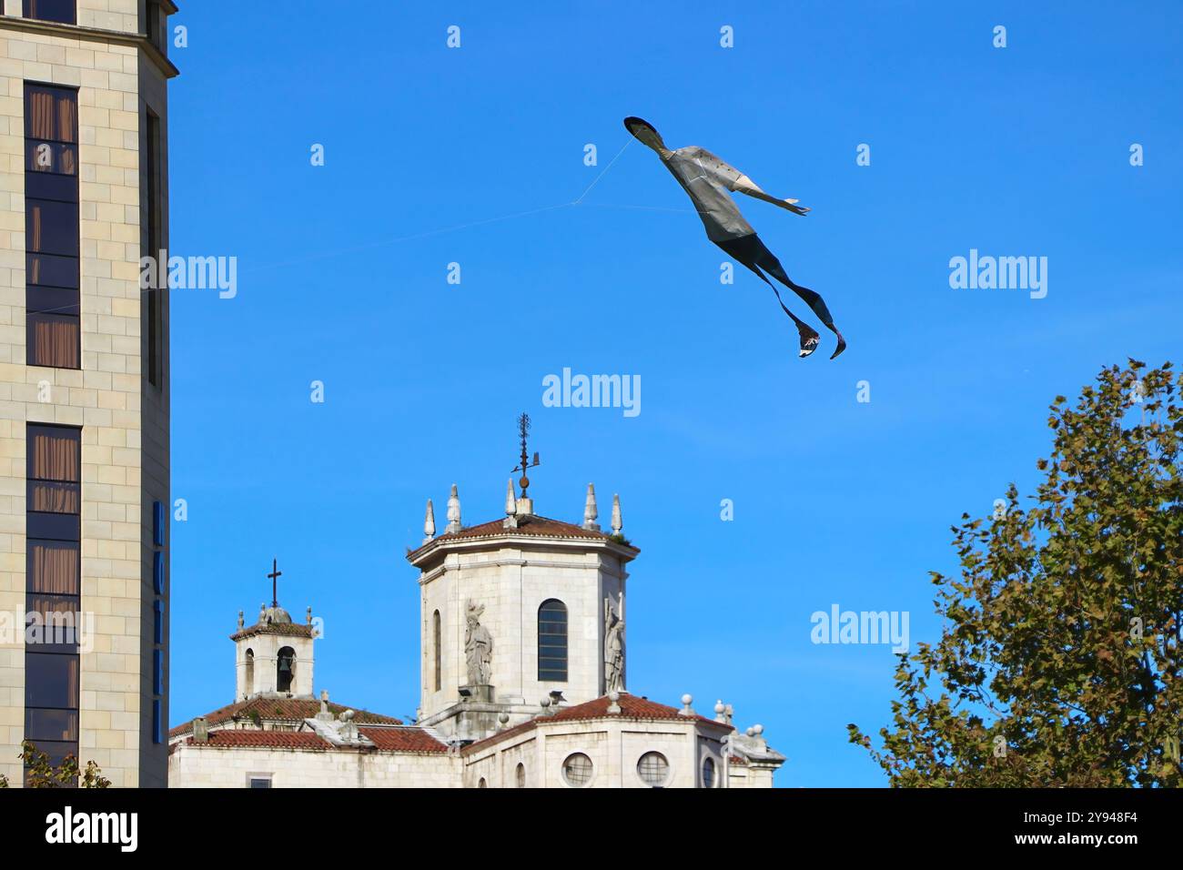 Flying People self portrait kites being flown outside the Botin Centre ...