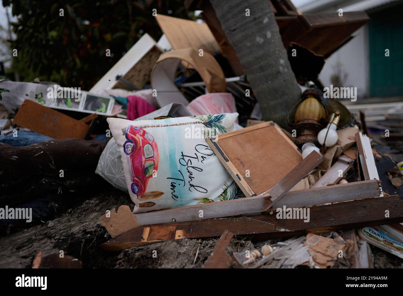 Furniture and personal items destroyed by Hurricane Helene flooding ...