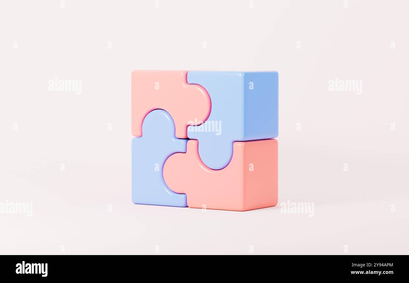 Jigsaw puzzle connecting, cooperation and teamwork , partnership and ...