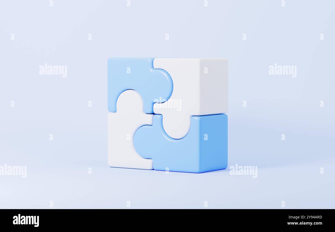 Jigsaw puzzle connecting, cooperation and teamwork , partnership and ...