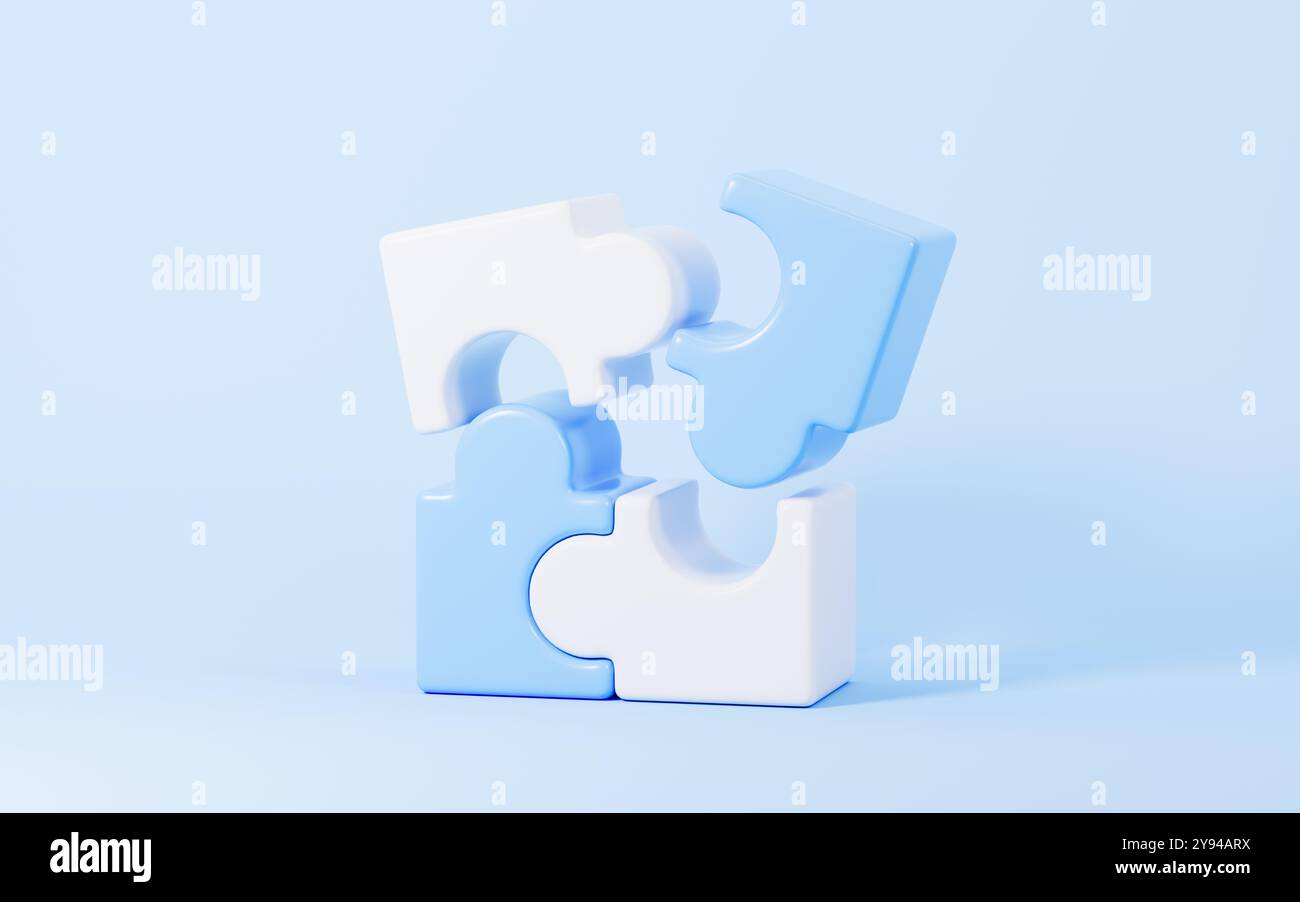 Jigsaw puzzle connecting, cooperation and teamwork , partnership and ...