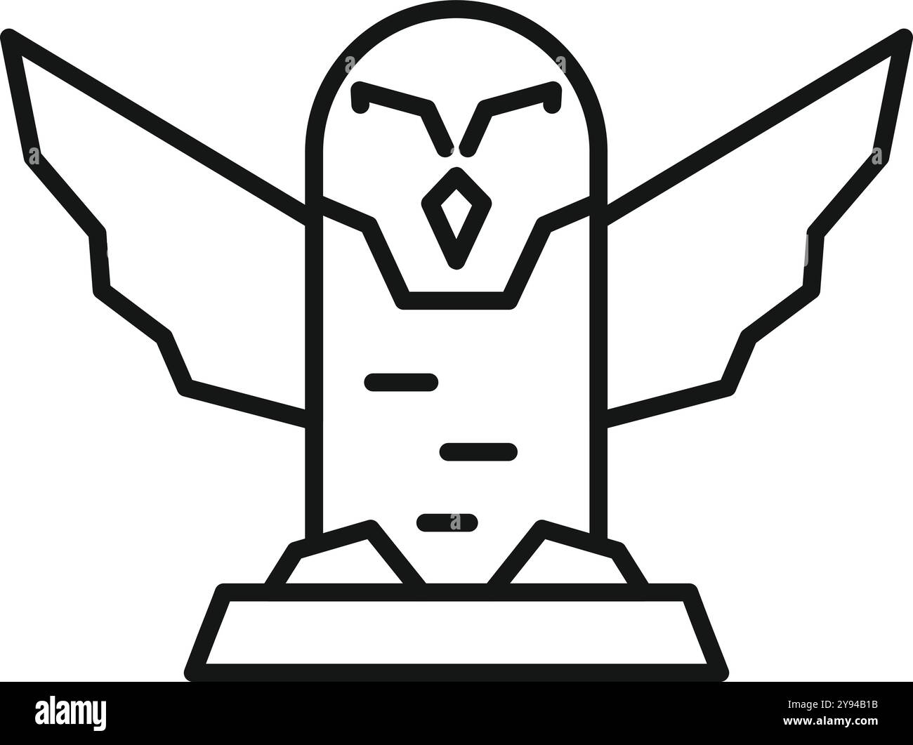 Golden eagle bird statue award trophy spreading wings icon vector ...
