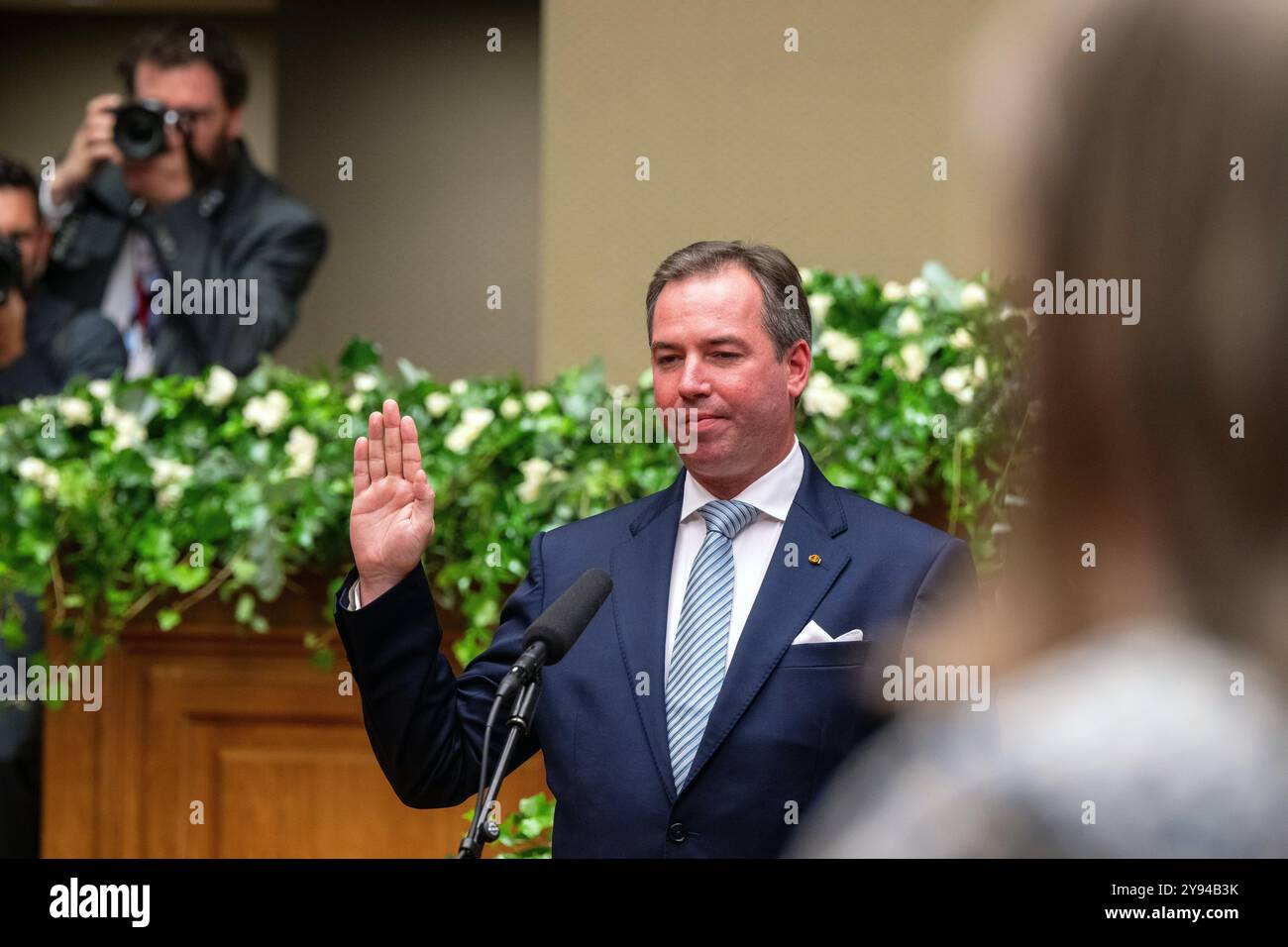 08 October 2024, Luxembourg, Luxemburg: Prince Guillaume, Hereditary Grand Duke of Luxembourg ...