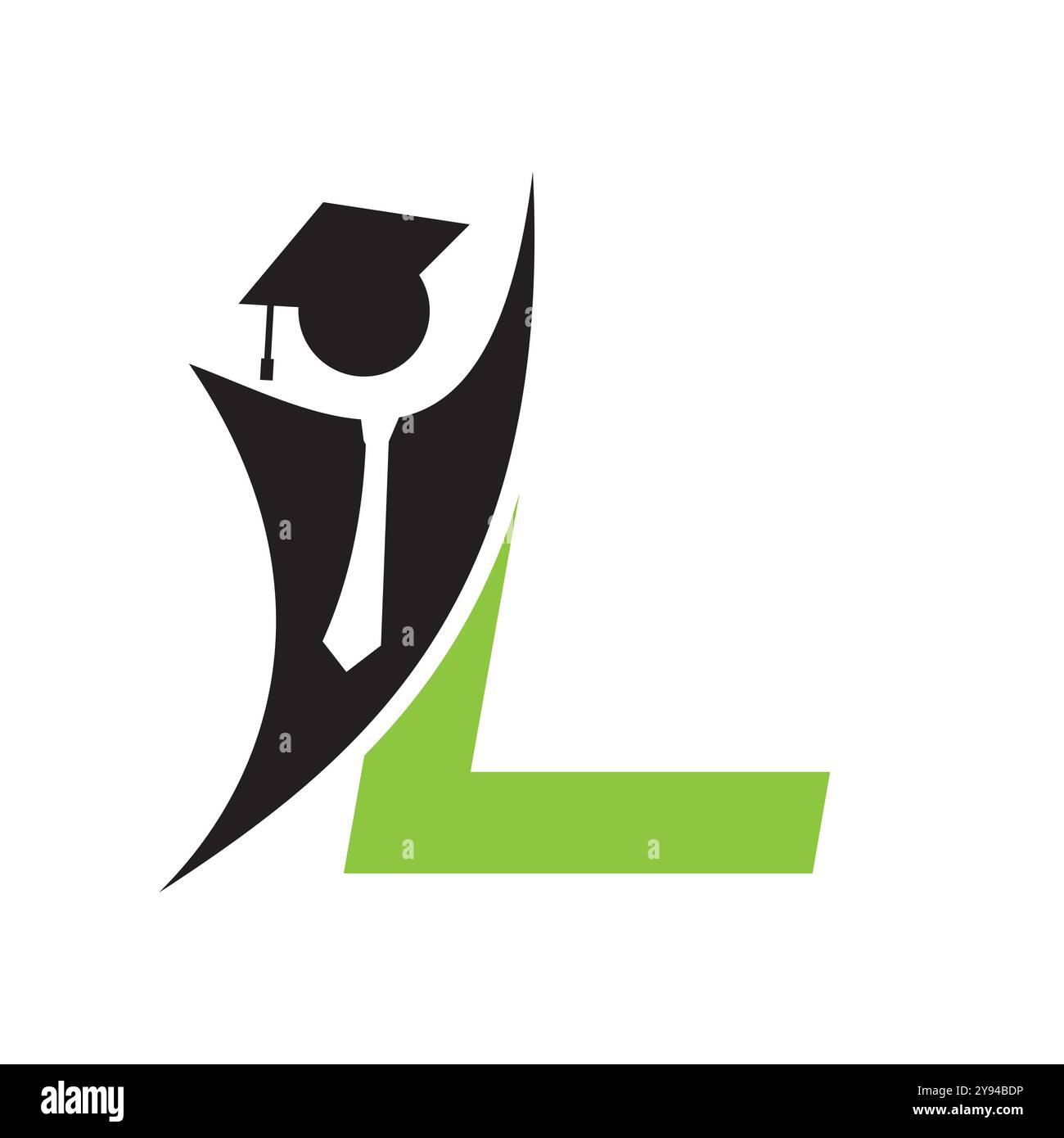 Letter L Education Logo Concept With Graduation Hat. Academy Graduation ...