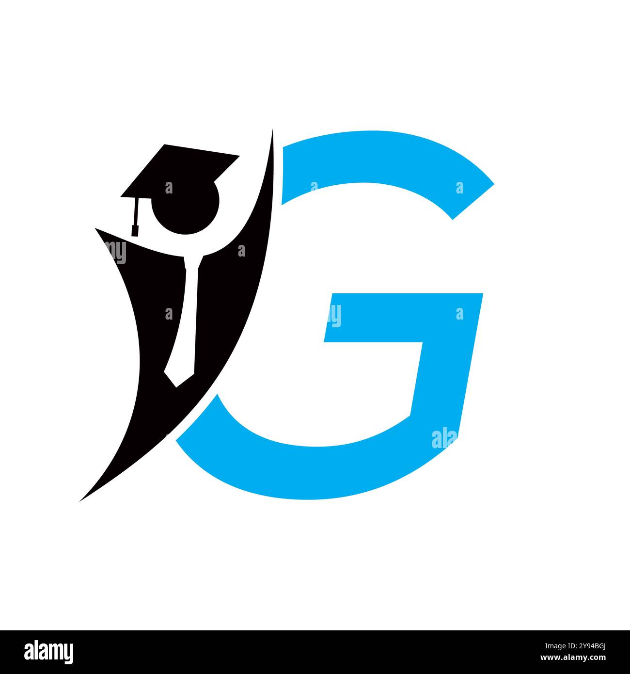 Letter G Education Logo Concept With Graduation Hat. Academy Graduation ...