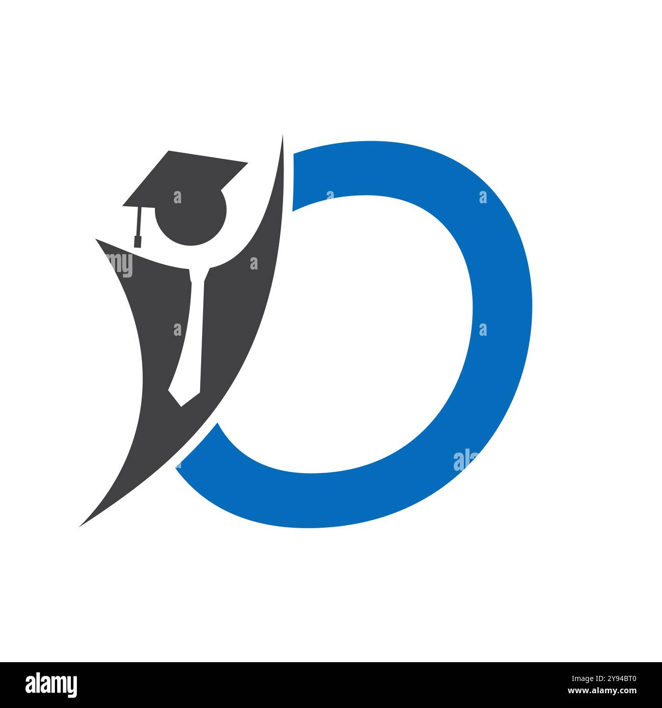 Letter O Education Logo Concept With Graduation Hat. Academy Graduation ...