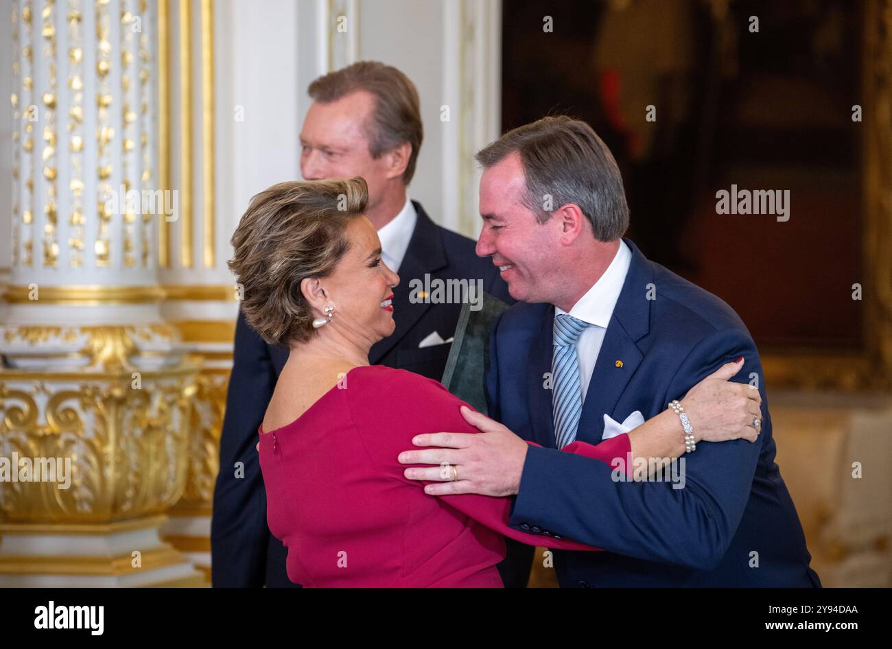 Luxemburg, Luxembourg. 08th Oct, 2024. Prince Guillaume (r), Hereditary Grand Duke of Luxembourg ...