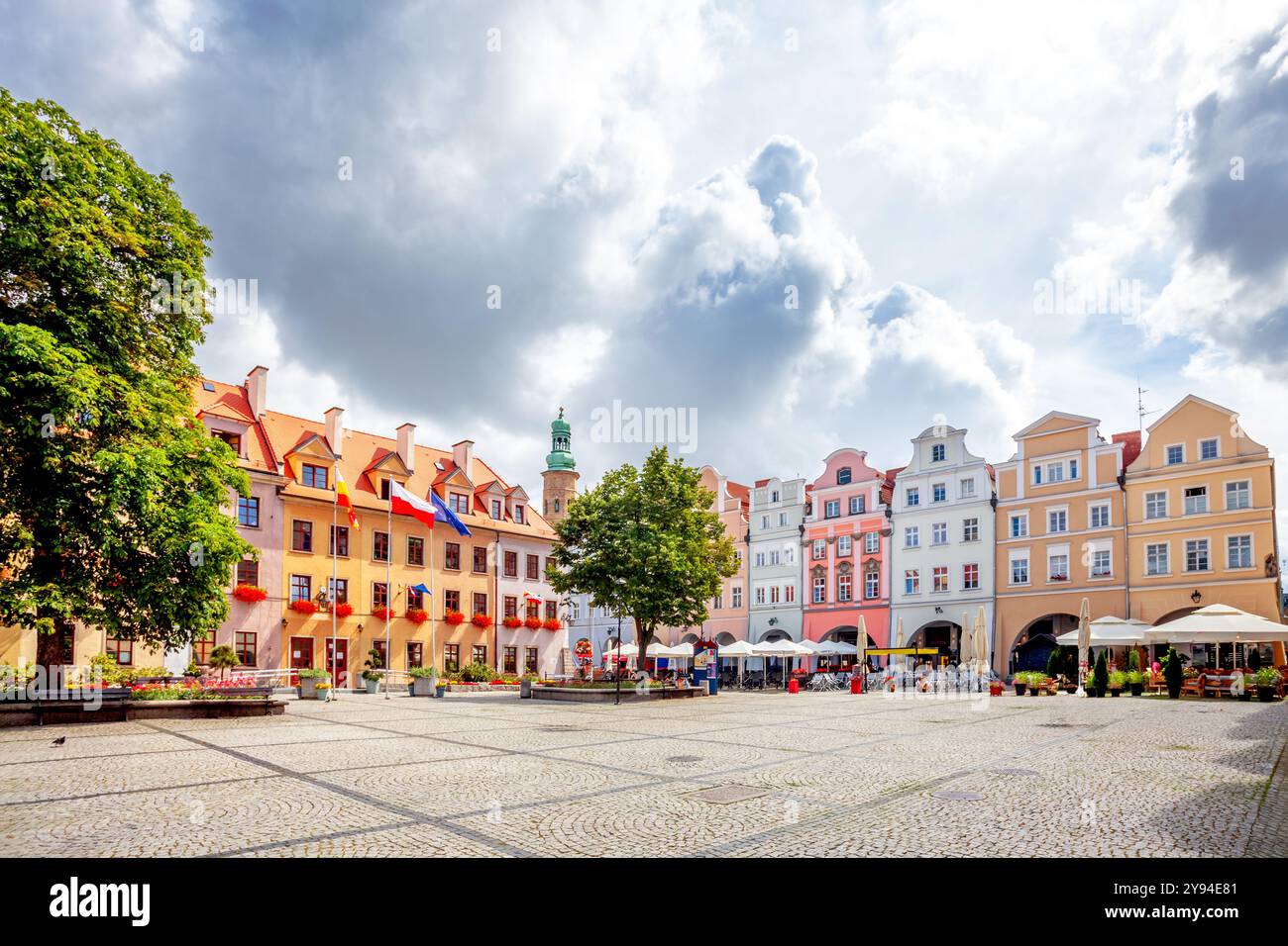 Hirschberg town center with church hirschberg hi-res stock photography ...