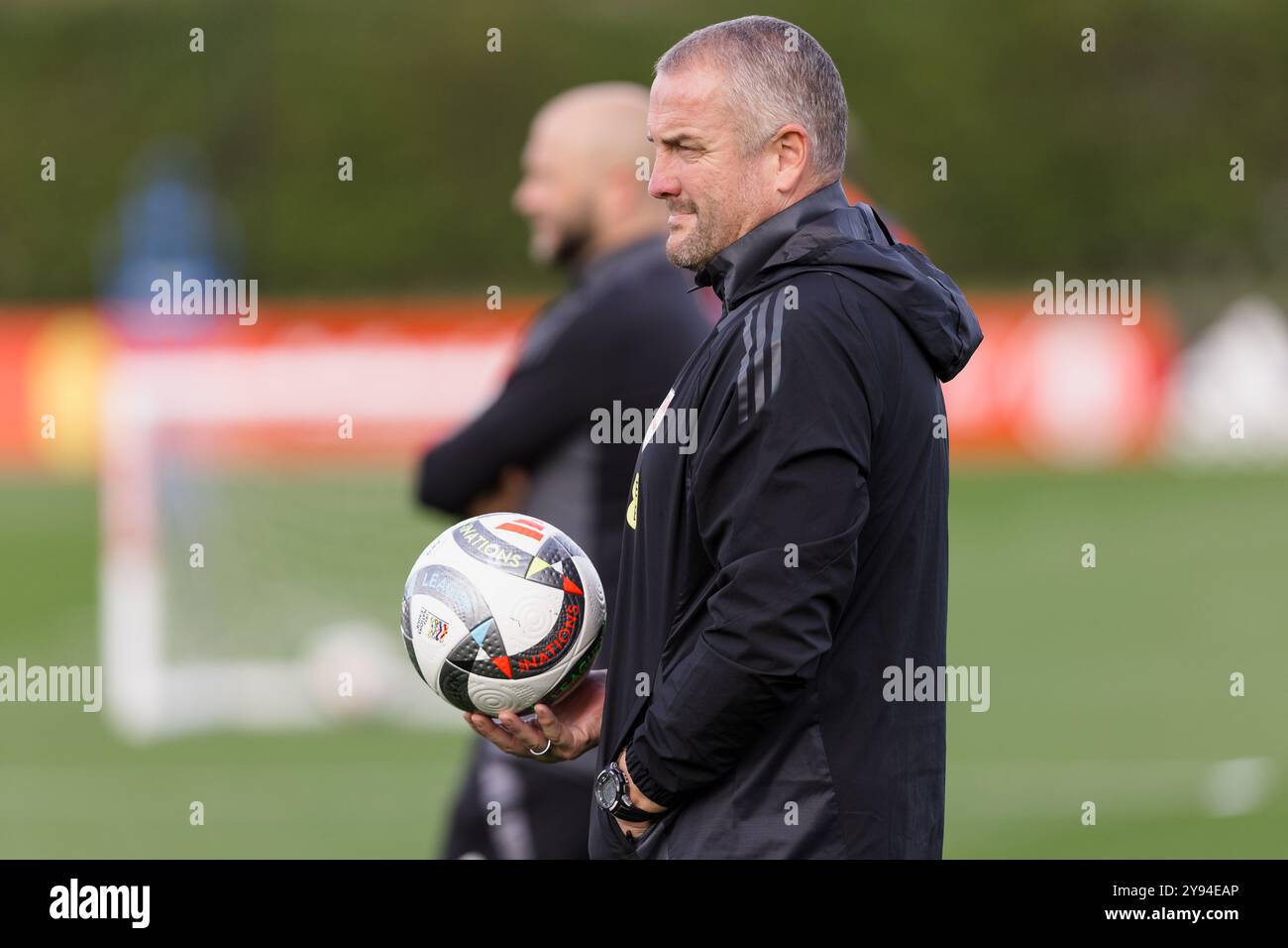 PONTYCLUN, WALES - 07 OCTOBER 2024: Wales’ Goalkeeping Coach Martyn ...
