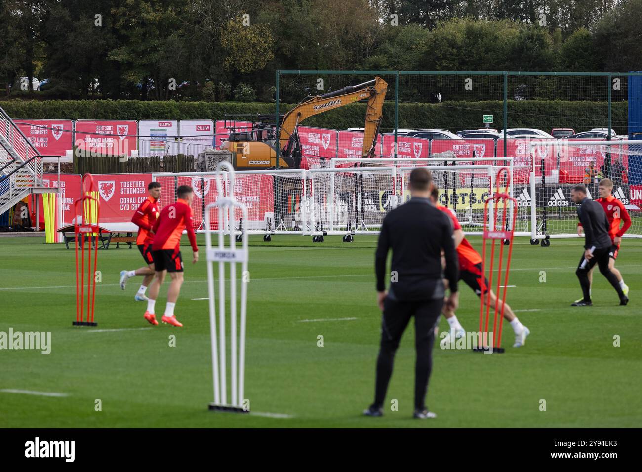PONTYCLUN, WALES - 07 OCTOBER 2024: Wales facility extension during a ...
