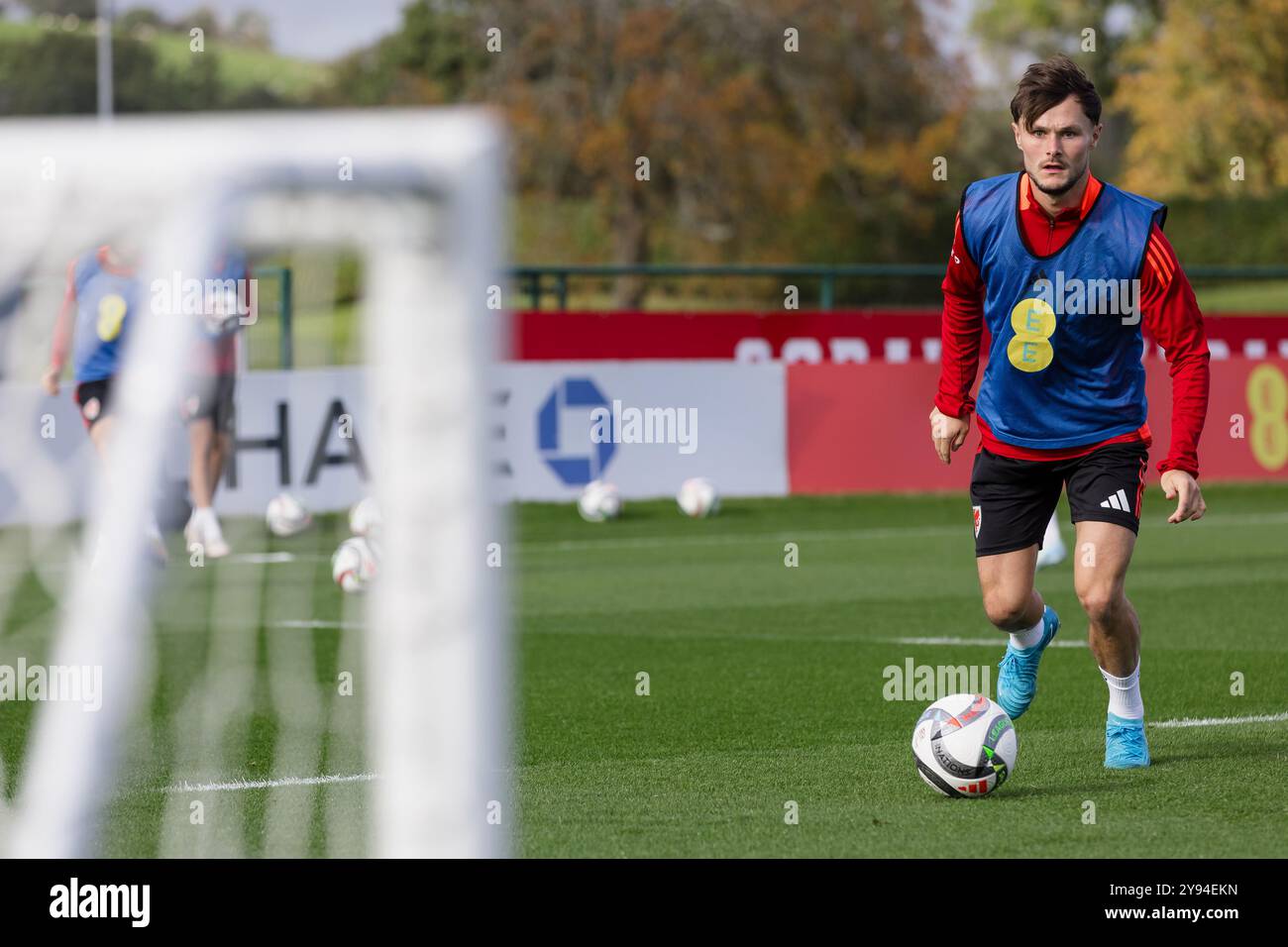 PONTYCLUN, WALES - 07 OCTOBER 2024: Wales' Liam Cullen during a Wales ...