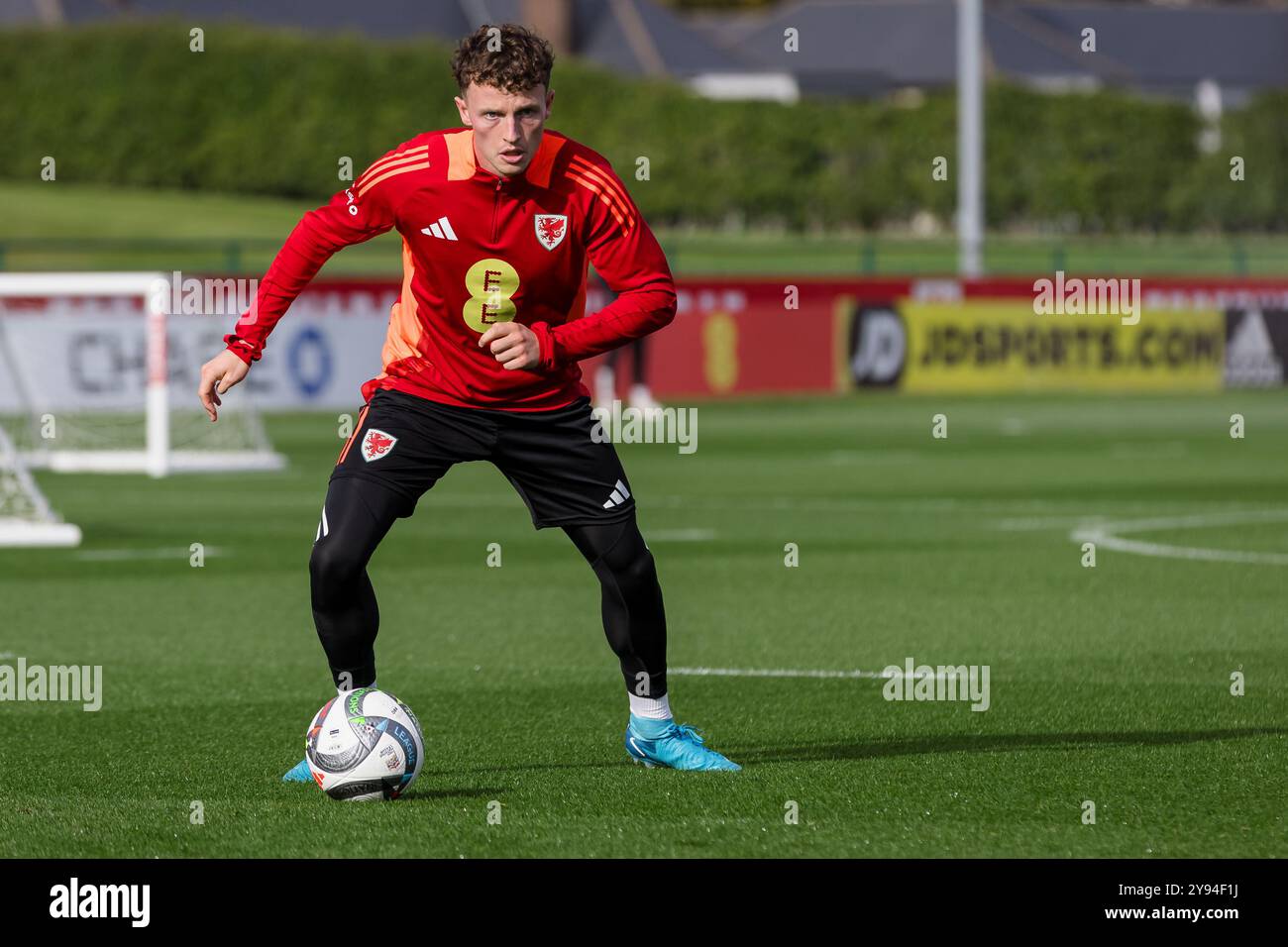 PONTYCLUN, WALES - 07 OCTOBER 2024: Wales' Nathan Broadhead during a ...