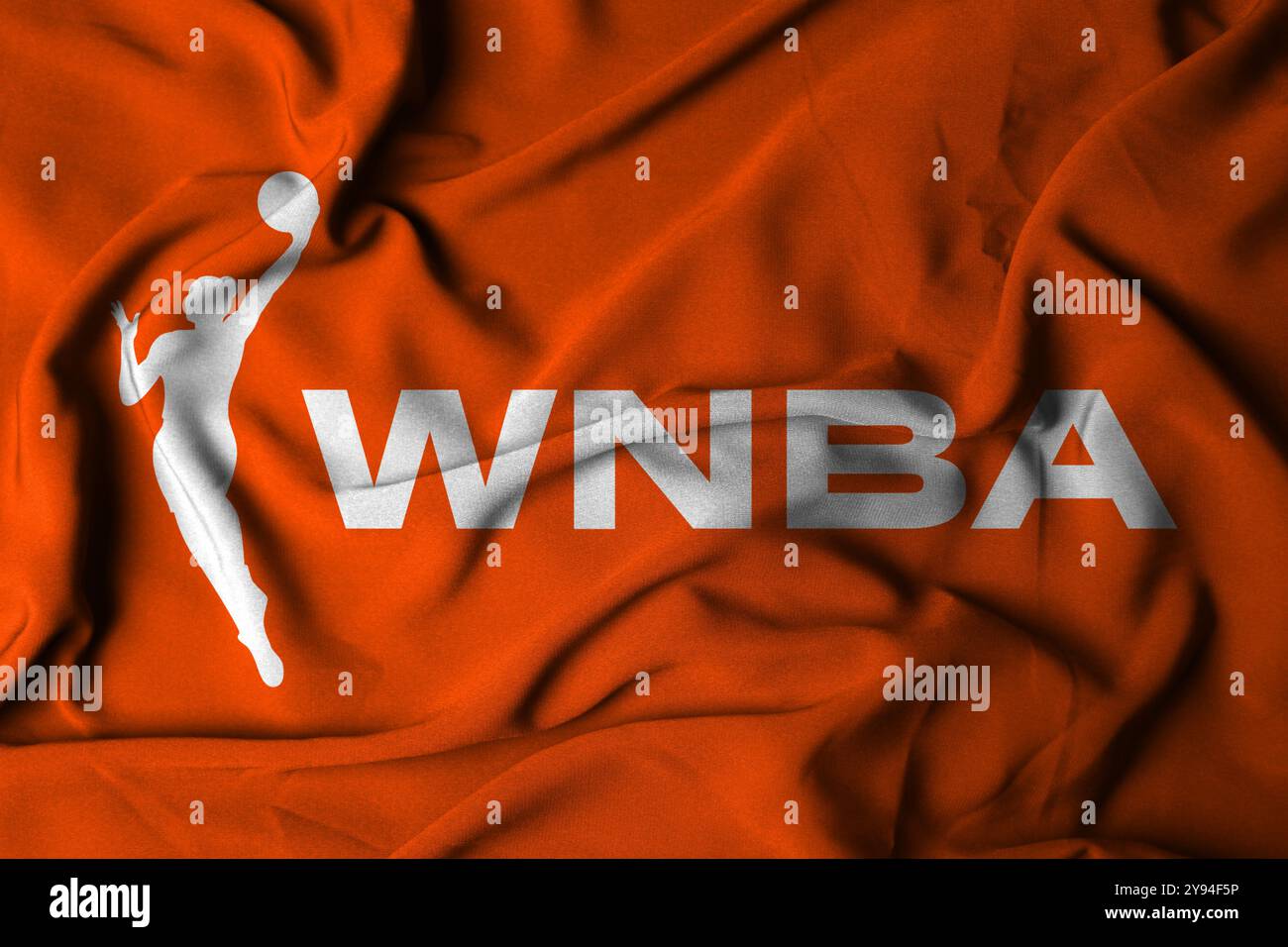 pringsewu, Lampung October 10 2024 selective focus waving flag of women ...