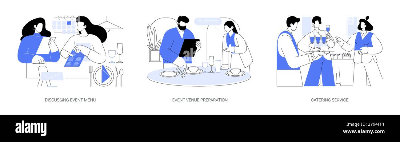 Catering service isolated cartoon vector illustrations se Stock Vector ...