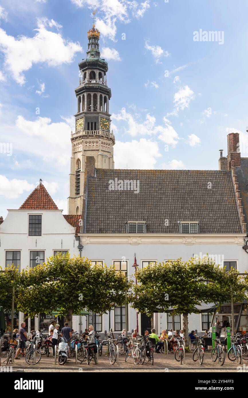 View of the 90.5 meter high Abbey Tower that is part of the abbey ...