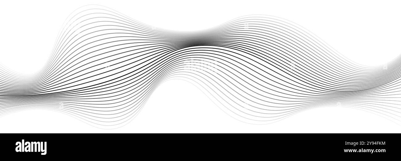 abstract black and white wave background. Vector illustration Stock ...