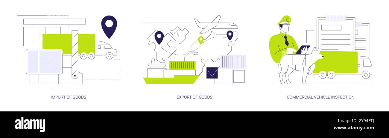 Logistics and transportation industry abstract concept vector ...