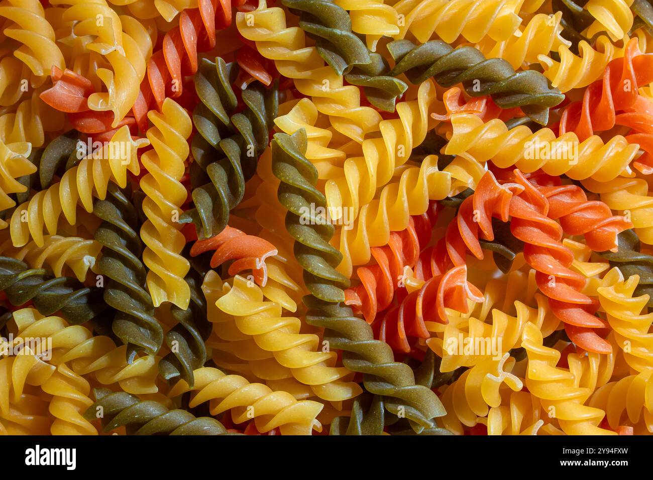 Uncooked Vibrant Colored Fusilli Pasta: A Mesmerizing Culinary Canvas ...