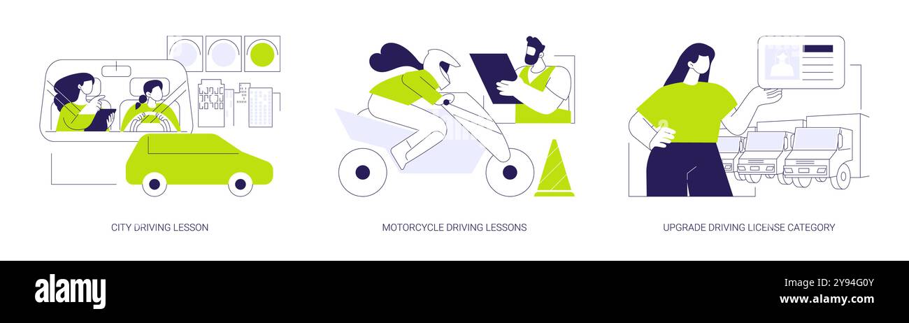 New driving license abstract concept vector illustrations Stock Vector ...