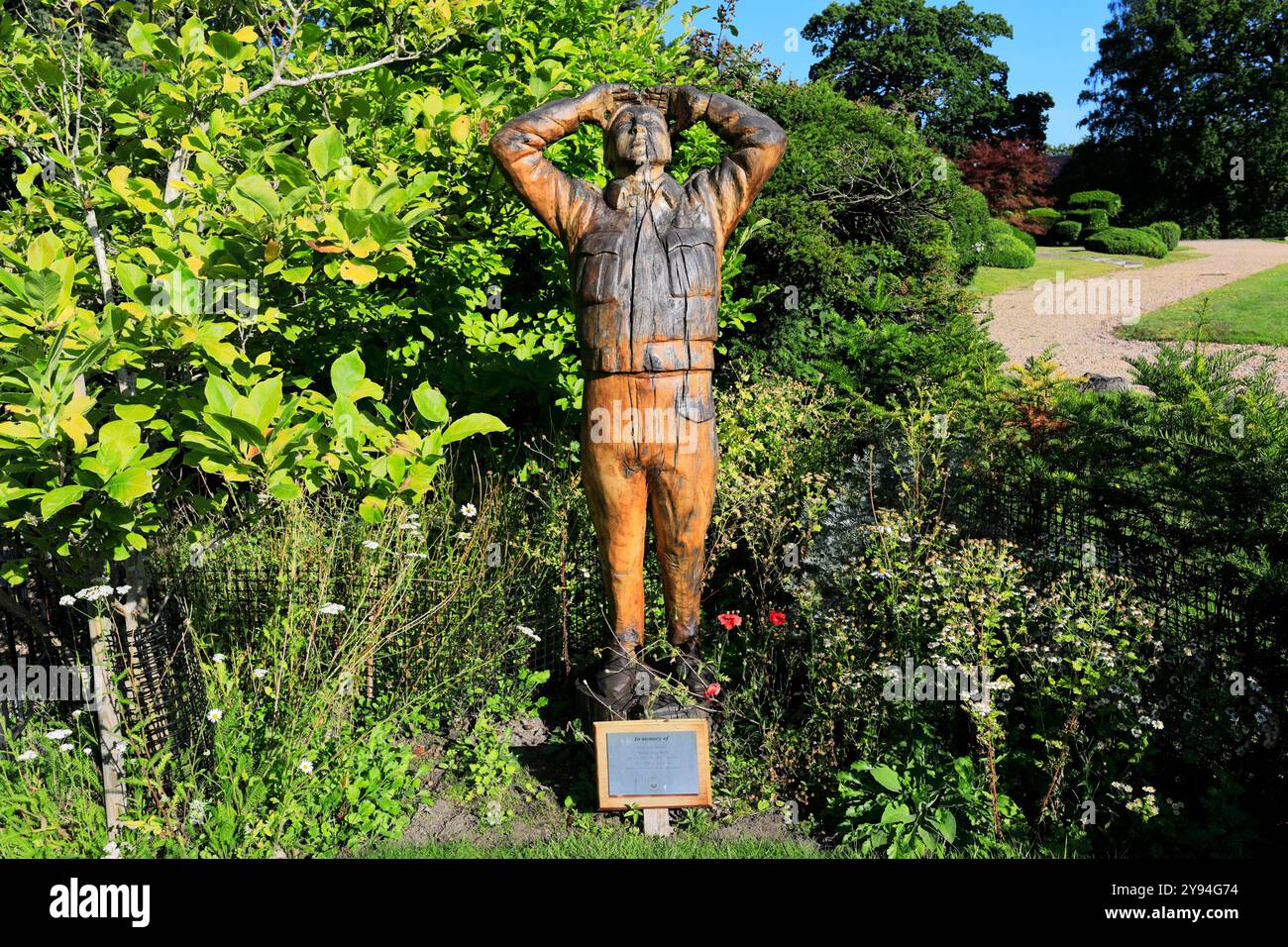 The Aircrew statue in the gardens of Petwood Hotel, used by the RAF as ...