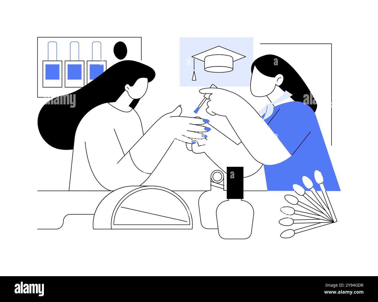 Nail care isolated cartoon vector illustrations Stock Vector Image ...