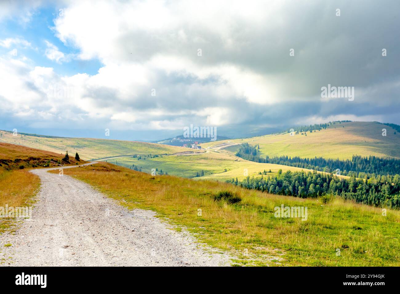 Transalpina, Săliște, Novaci, Sebes, panoramic road, România Stock ...