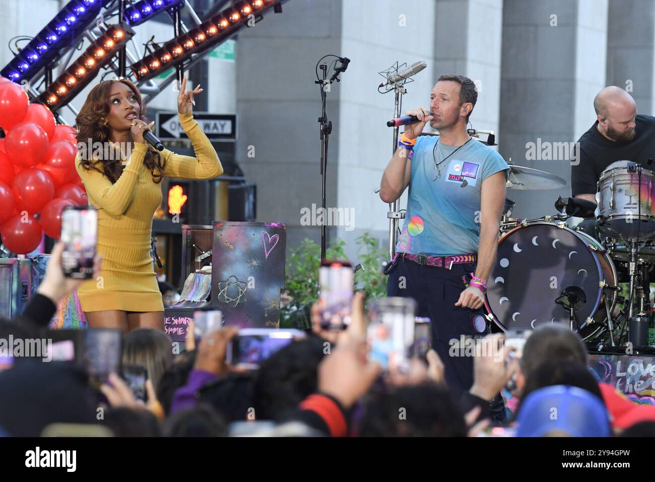 Ayra Starr and Chris Martin - Coldplay performs on NBC's "Today" Show ...