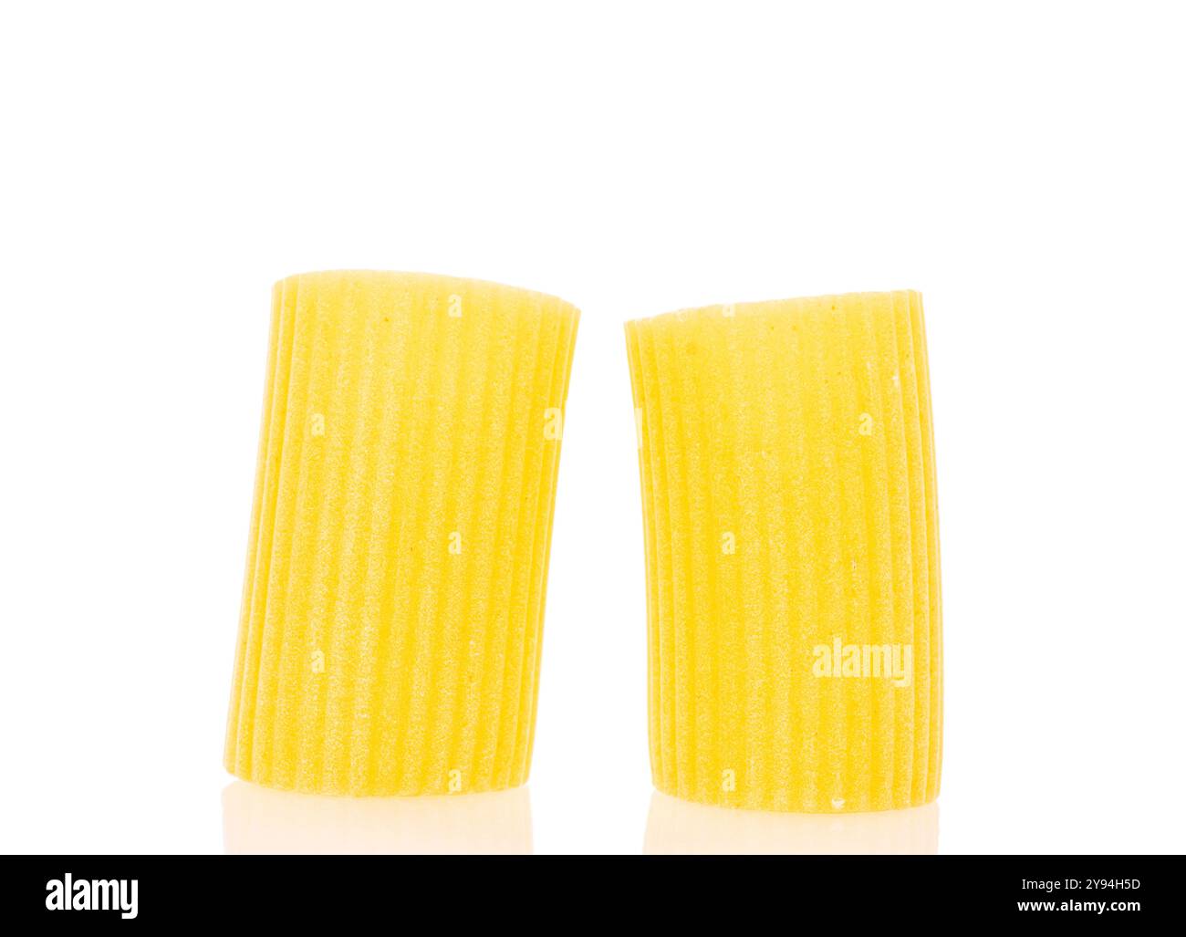Uncooked cannelloni pasta made from durum wheat, macro, isolated on ...
