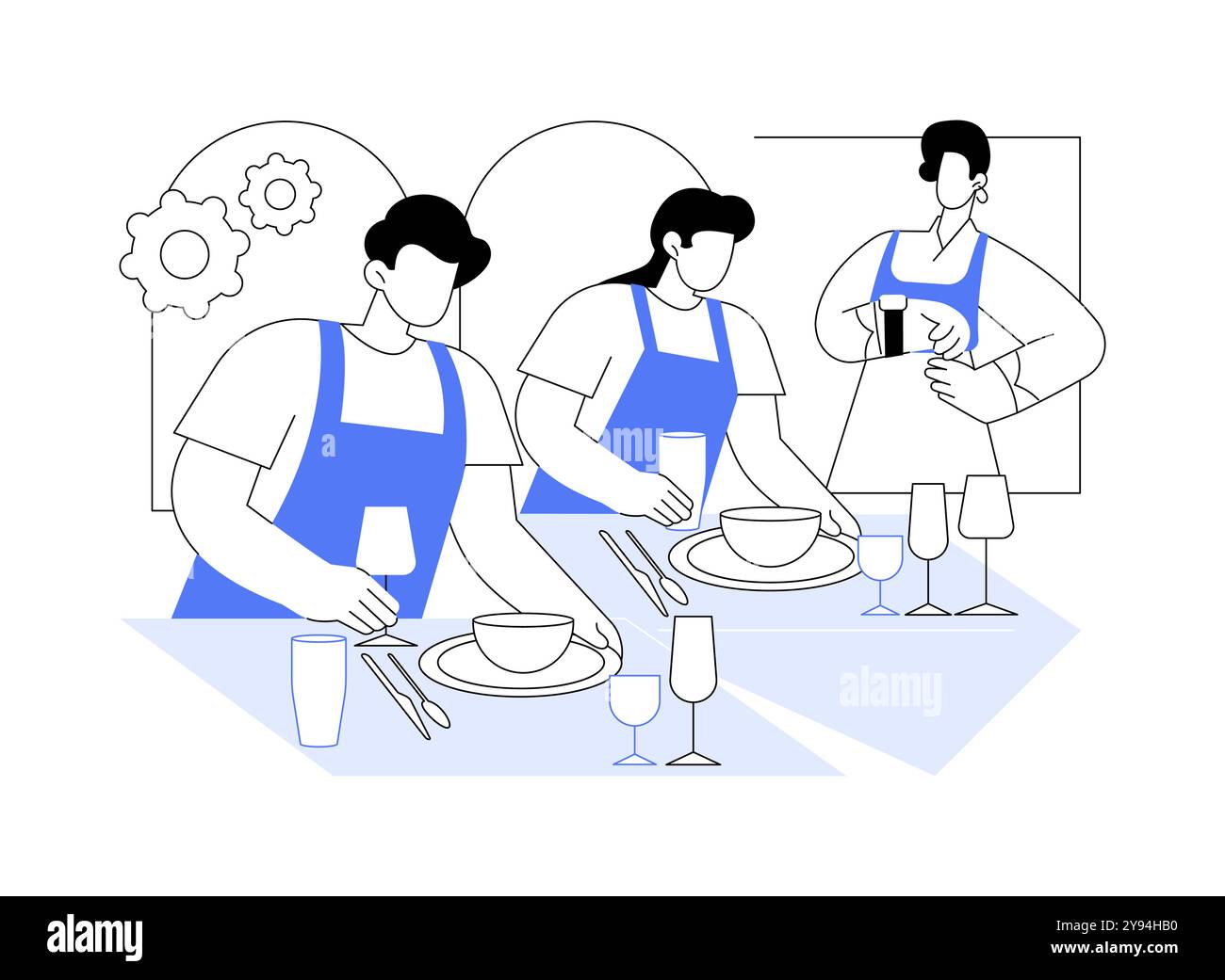 Caterer isolated cartoon vector illustrations Stock Vector Image & Art ...