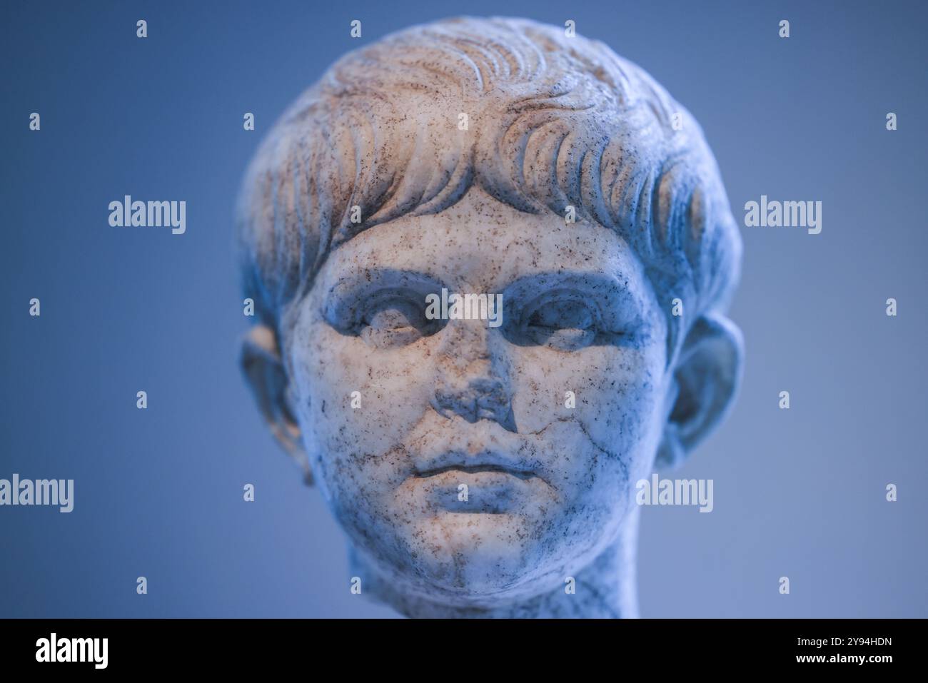 Cologne, Germany. 08th Oct, 2024. A bust showing the Roman emperor Nero ...