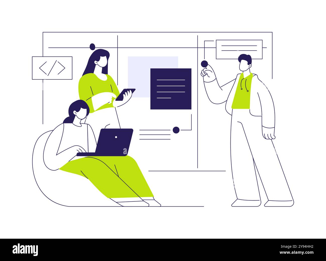 Scrum meeting abstract concept vector illustration Stock Vector Image ...