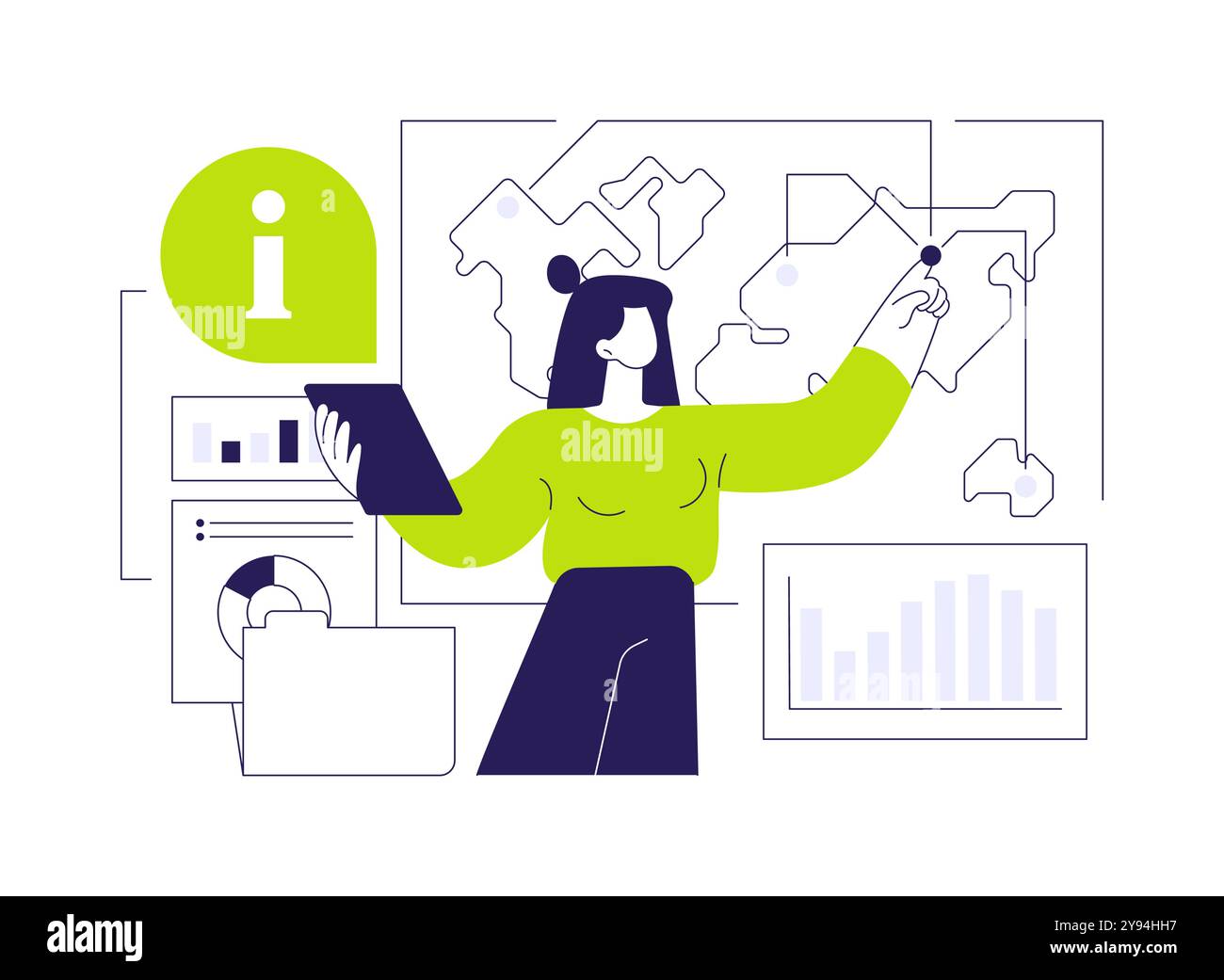 Collecting information abstract concept vector illustration Stock ...