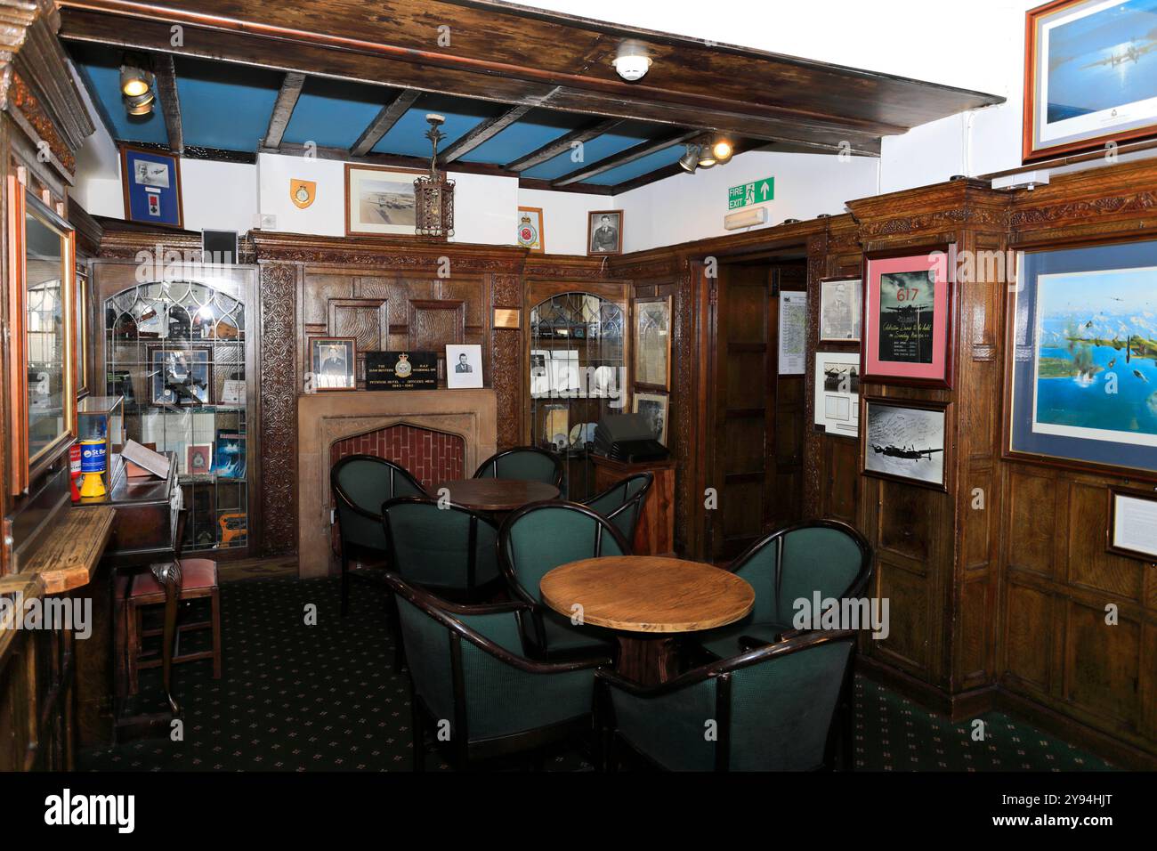 The 617 Dambuster squadron bar, Petwood Hotel, used by the RAF as an ...