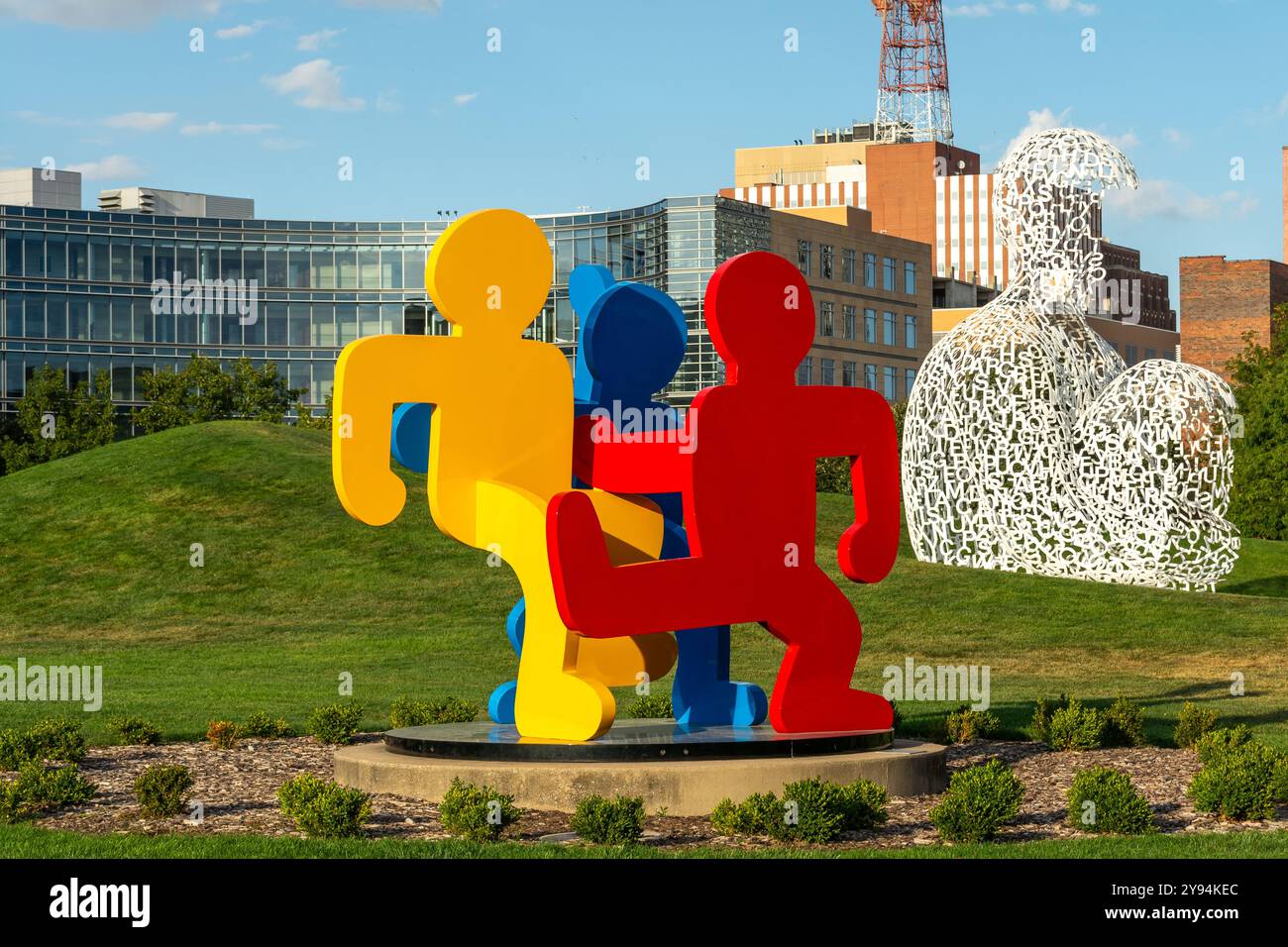 Des Moines, Iowa, USA - September 16th 2024 - Keith Haring sculpture ...