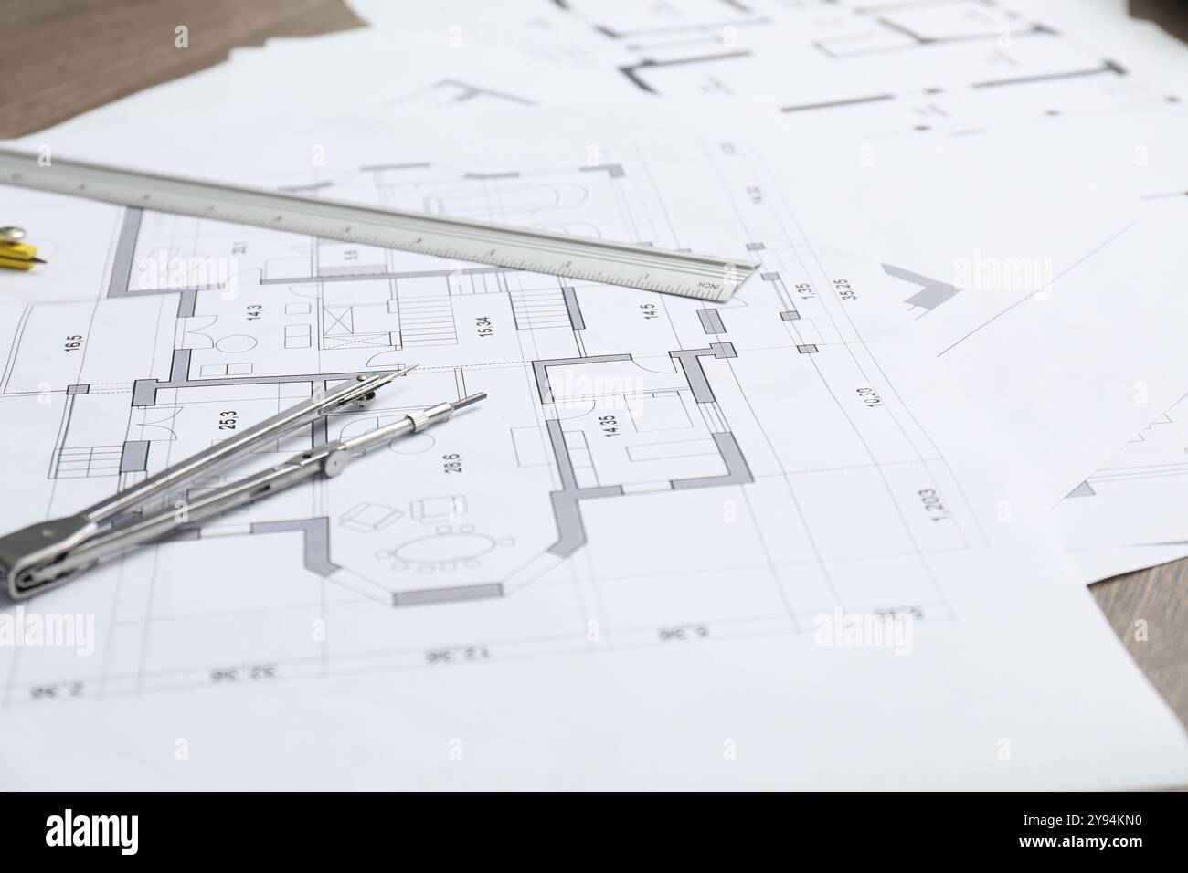 Different engineering drawings ruler hi-res stock photography and ...
